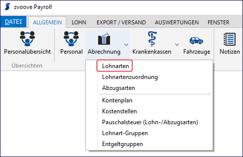 Wie lege ich Lohnarten für geldwerten Vorteil (GWV) an?