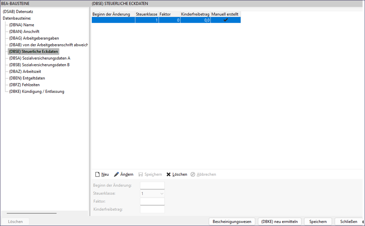 (DBSE040) Es muss genau einen DBSE geben, für den gilt: AESTEDATBEG ...