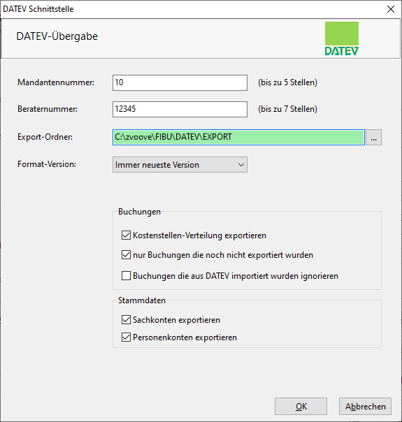 Wo finde ich die Datev-Export-Dateien?